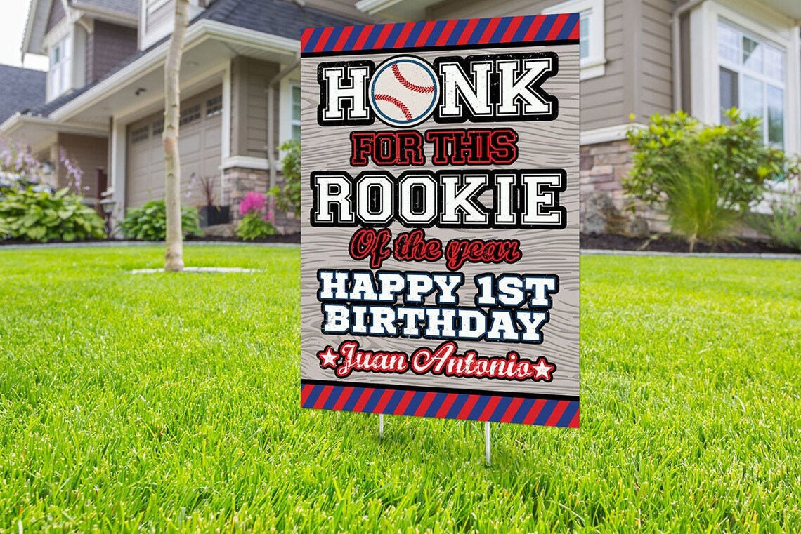 Baseball Birthday Yard Sign Design Digital File Only Yard - Etsy