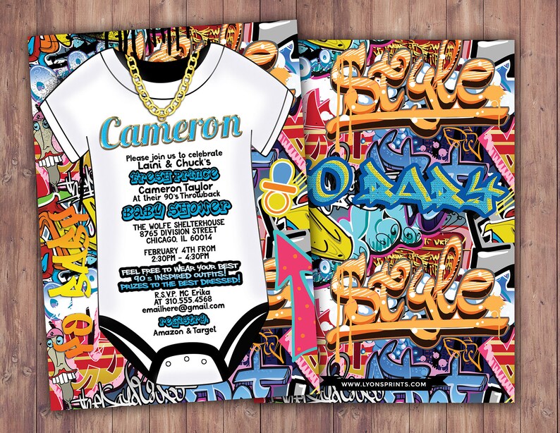 Prince Baby Shower Throwback Shower Hip Hop 90s Push It - Etsy