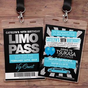 VIP PASS Limo Pass Birthday Party 21st Birthday Backstage | Etsy