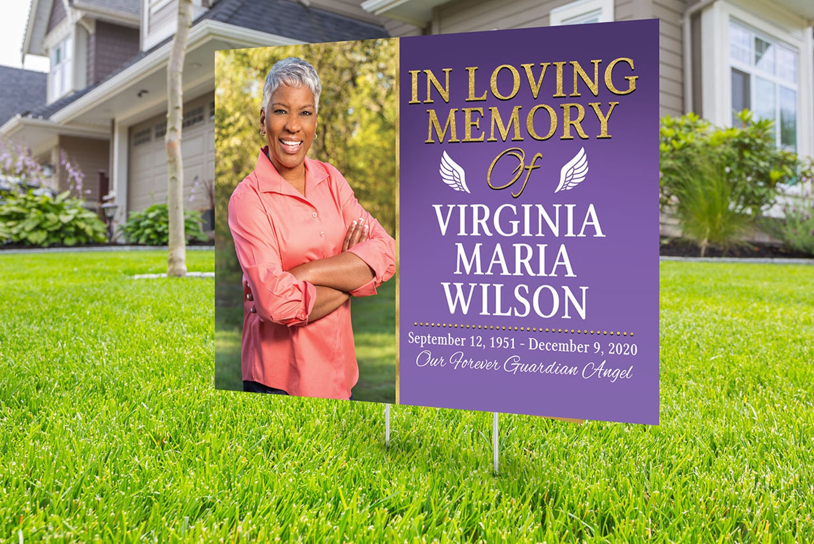 Yard Sign Funeral Sign Design Digital File Only Memorial | Etsy