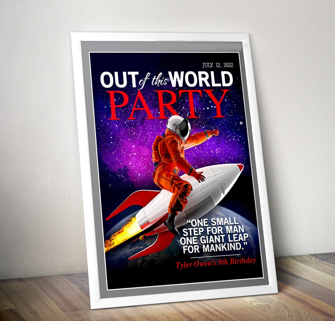 Outer Space Party Sign, Outer Space Birthday, Solar System, Solar ...
