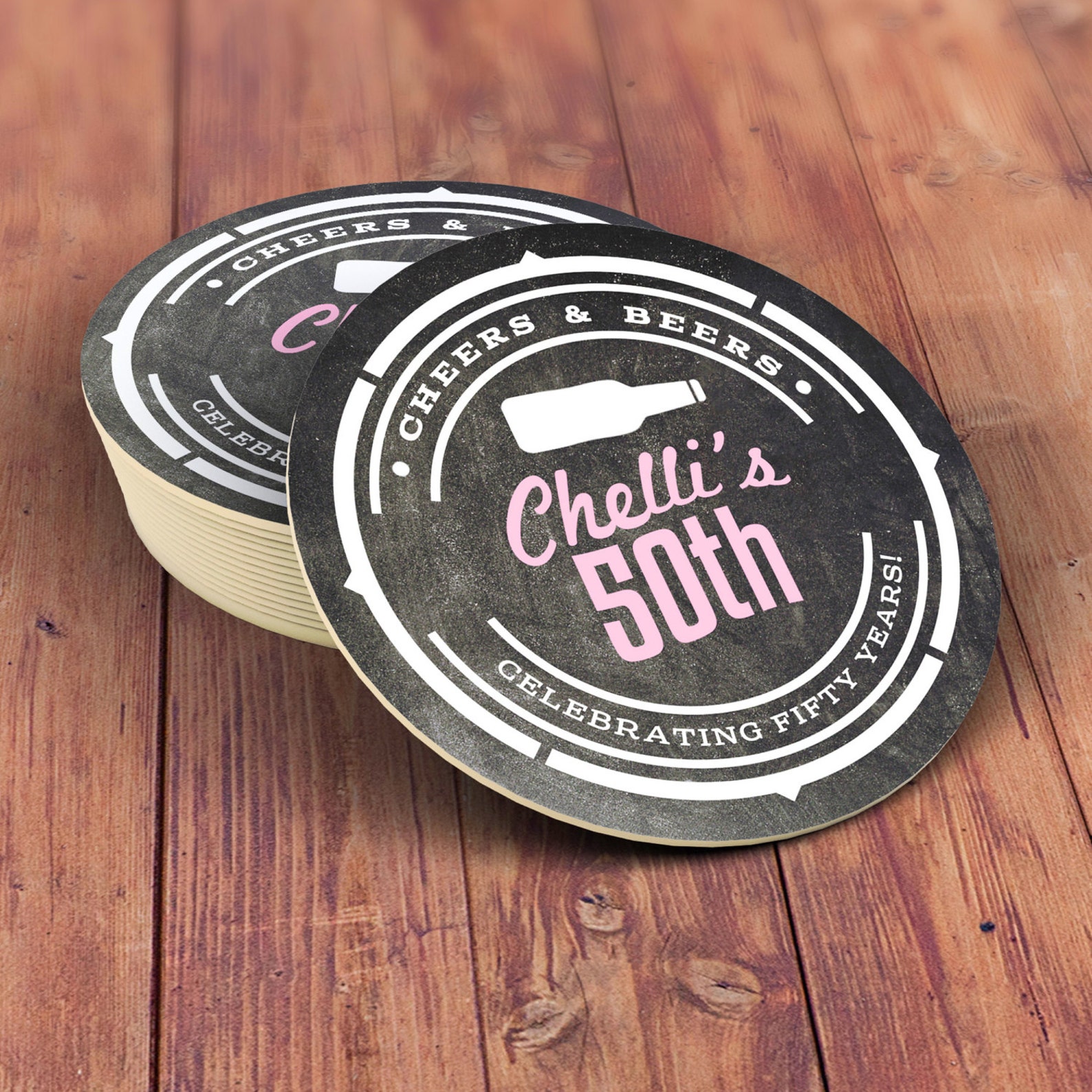 Coaster Design Cheers and Beers Invitation Beer 21st 30th - Etsy