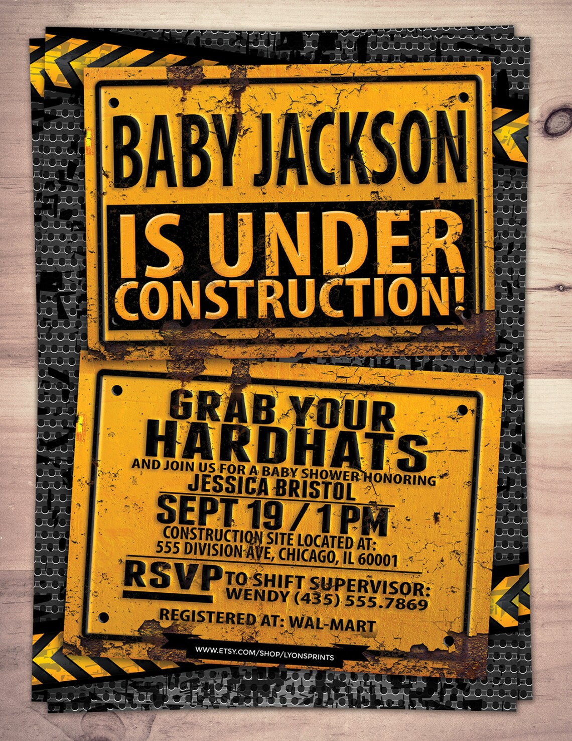 Construction Printable Baby Shower Package, Under Construction Baby ...