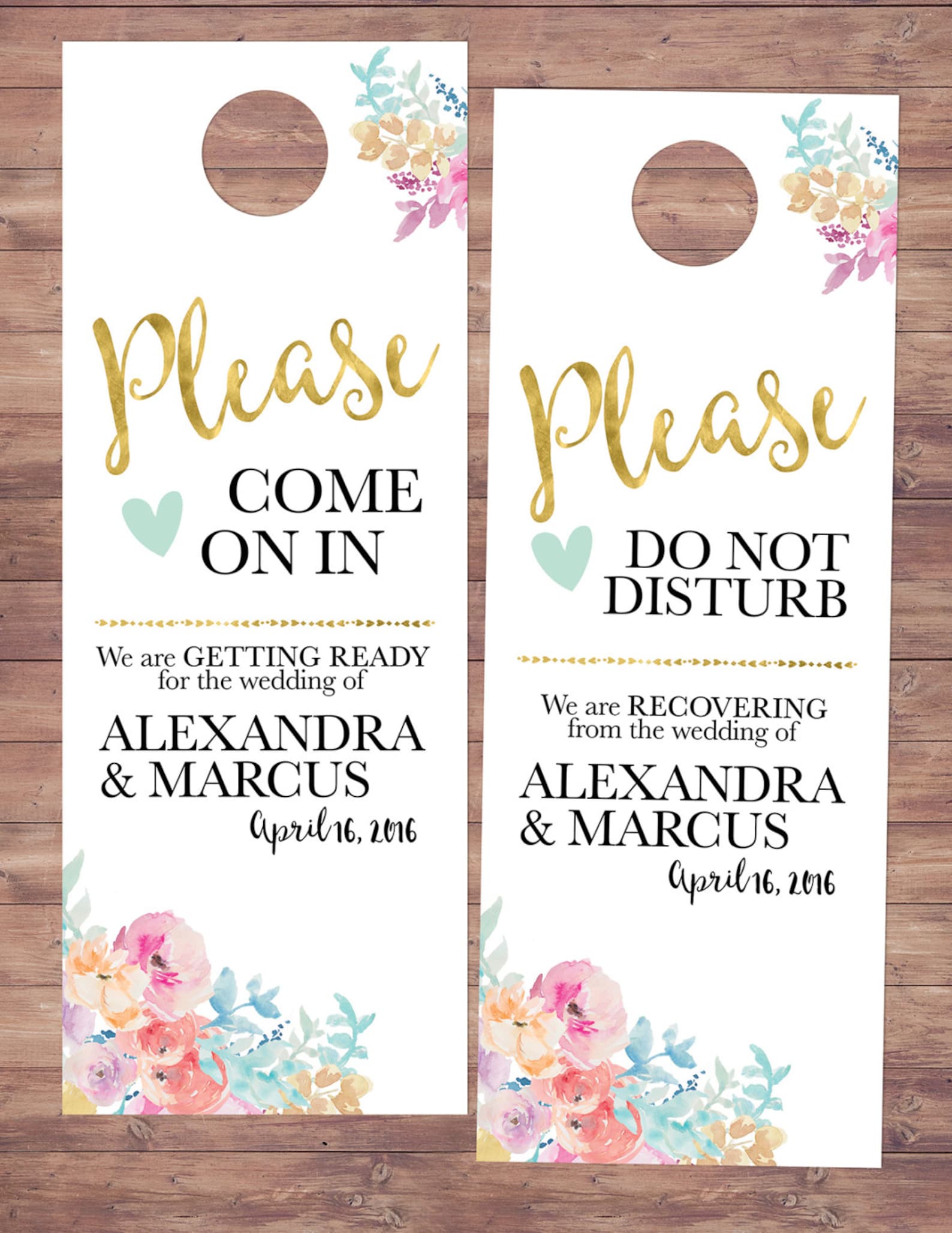 Personalized Door Hanger / Wedding Door Hanger / Bachelorette Party ...