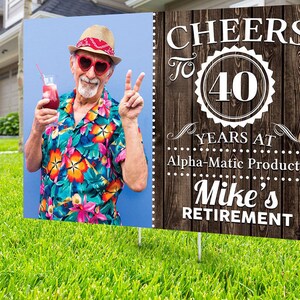 Retirement Yard Sign Design, Digital File Only, Retirement Lawn Sign ...