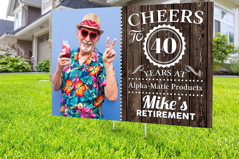 Retirement Yard Sign Design Digital File Only Retirement | Etsy