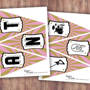Rockstar Bunting, Personalized DIY Printable Pennant Banner, Baby ...