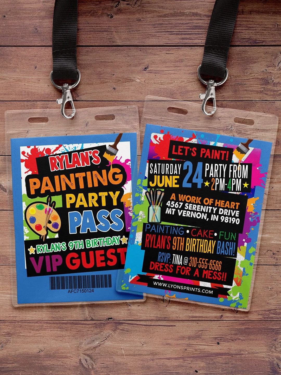 Painting Invitation, Painting Invite, Art Party Birthday Invitation ...