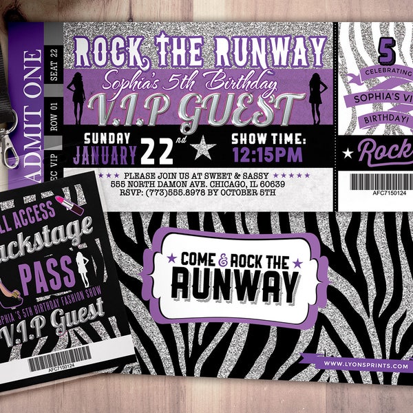 Zebra Print Invite - Etsy