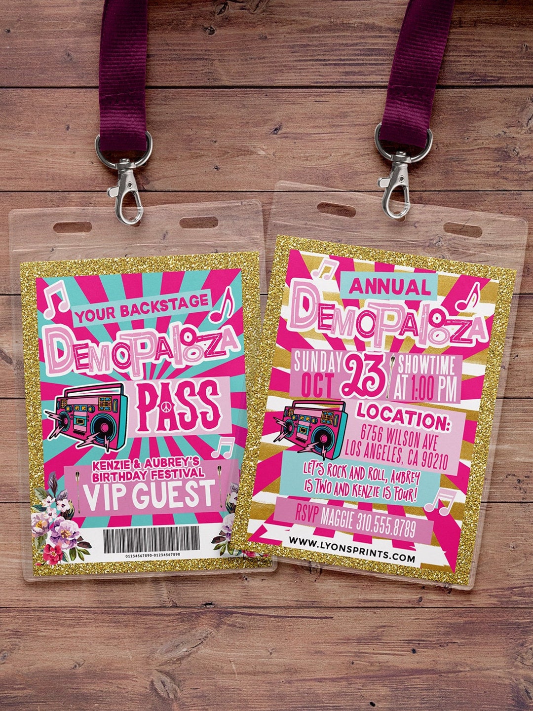 Rockstar Invite, VIP Pass, Backstage Pass, Vip Invitation, Birthday ...