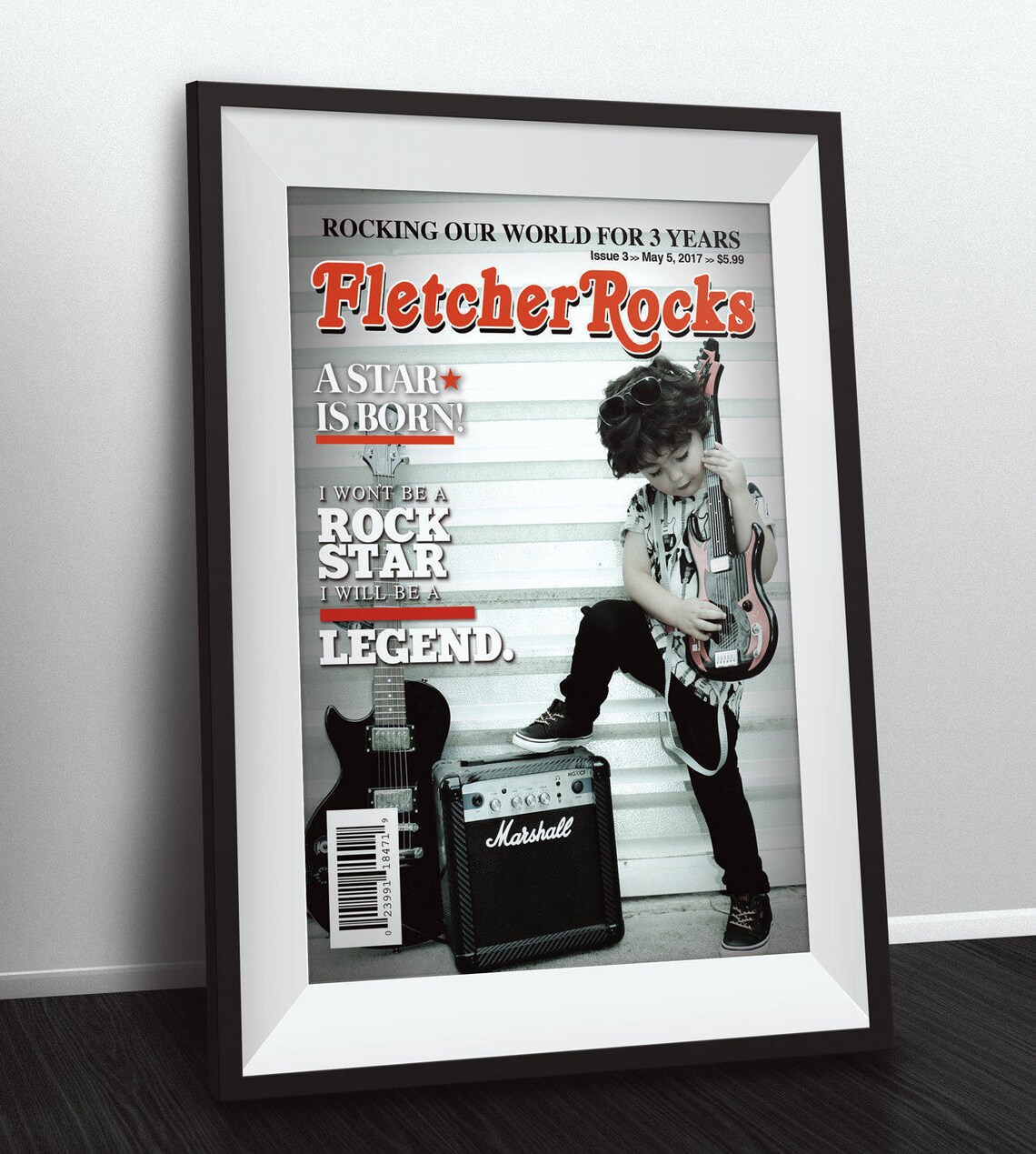 Rock Star Magazine Theme Birthday Poster, Boy Birthday, Rockstar, Baby ...