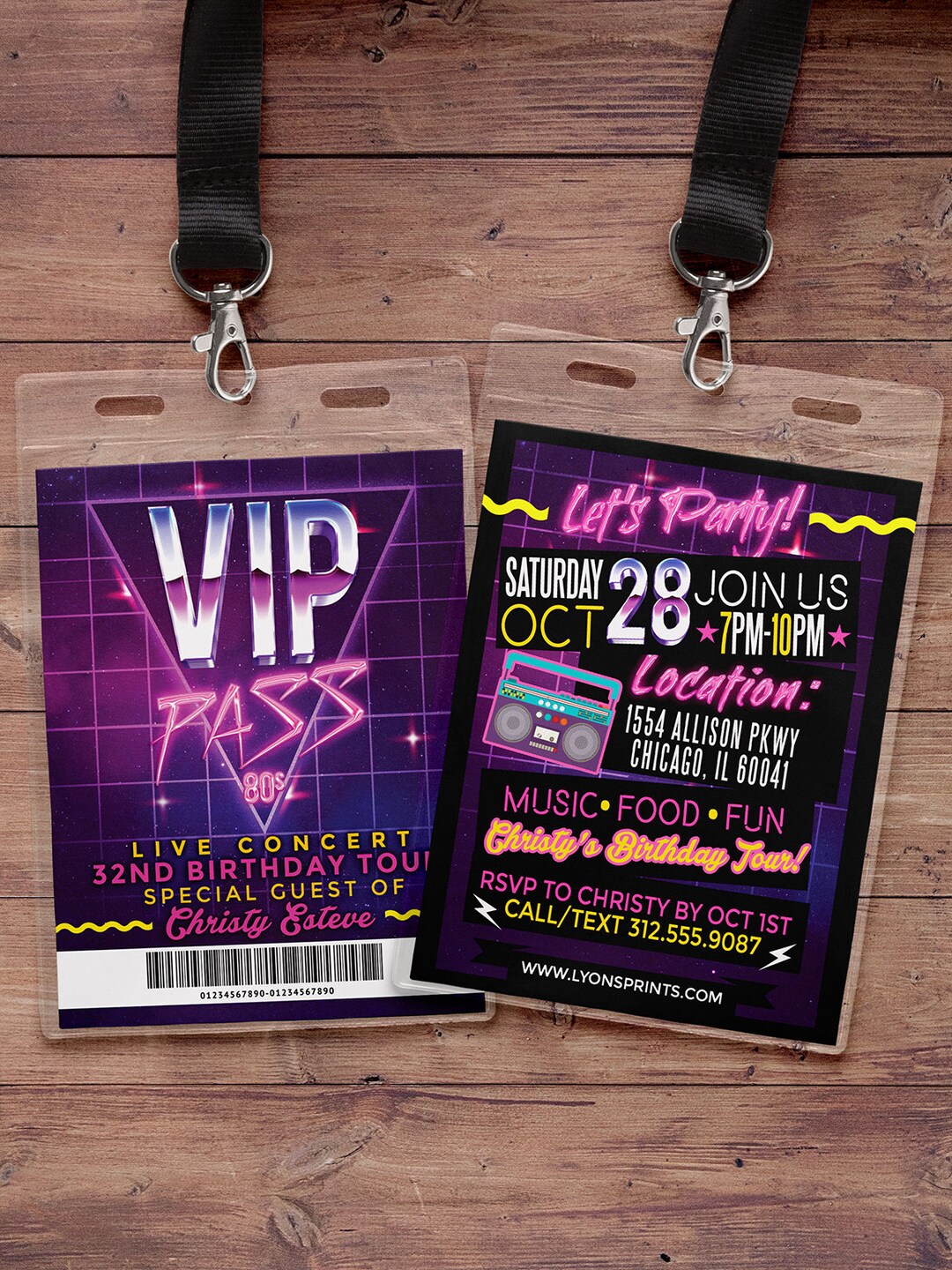 80s Party, 80s, Hip Hop, Hair Metal, VIP PASS, Backstage Pass, Vip ...
