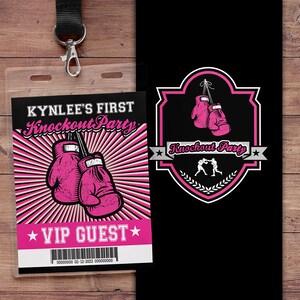 Boxing Ticket Invitation, Knockout Invite, Boxing Birthday Party ...
