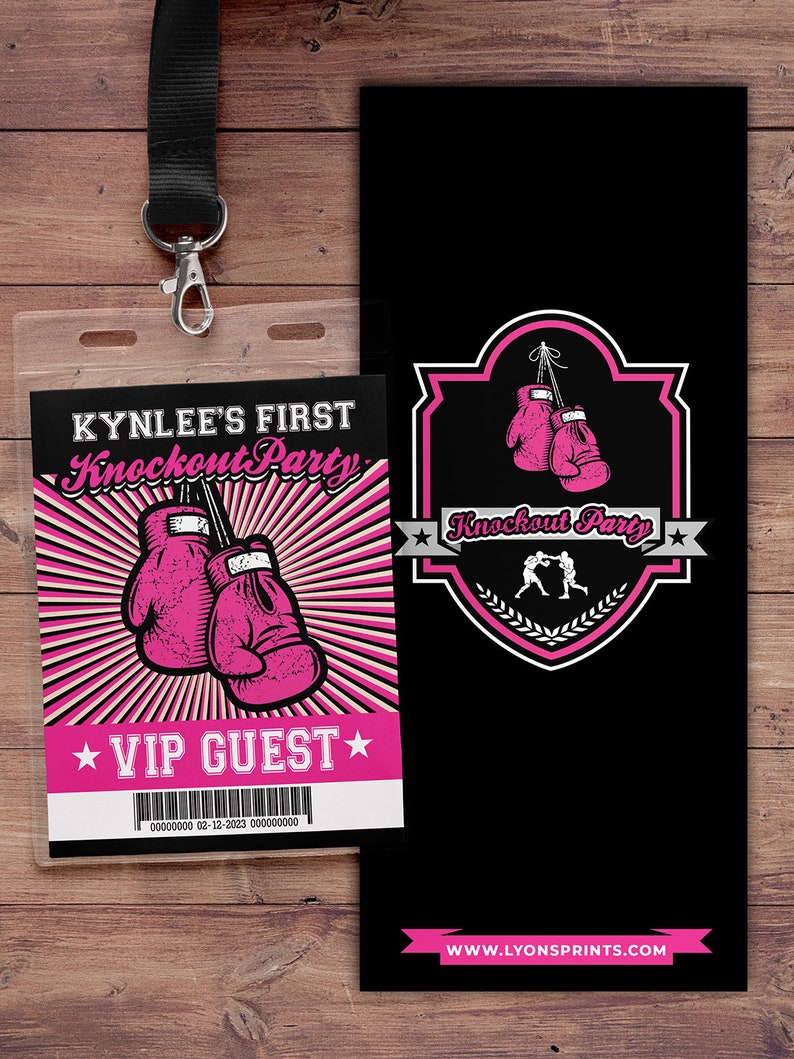 Boxing Ticket Invitation Knockout Invite Boxing Birthday - Etsy