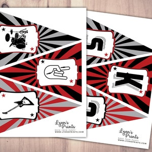 Rockstar Bunting, Personalized DIY Printable Pennant Banner, Baby ...