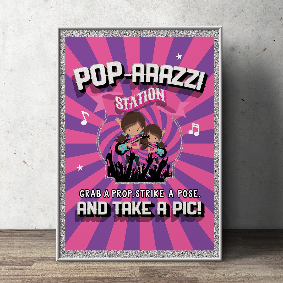Party Sign, Pop Star Party, Rock Star Party, Prop Sign, Party ...