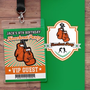 Boxing Ticket Invitation, Knockout Invite, Boxing Birthday Party ...