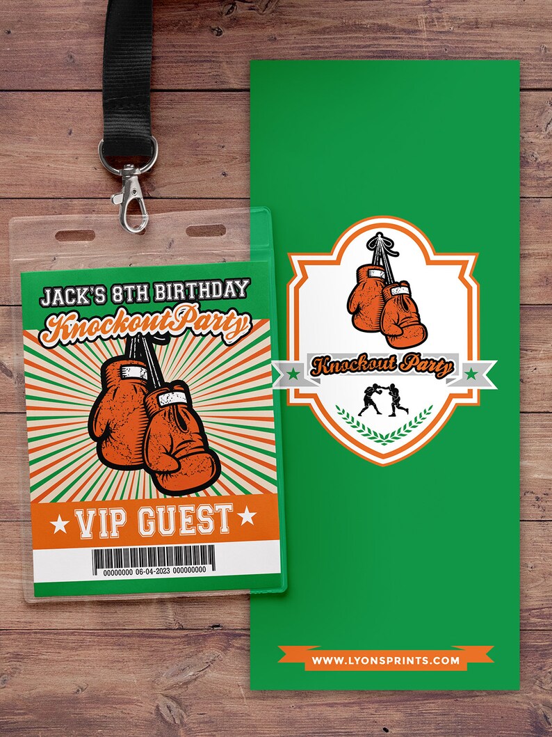 Boxing Ticket Invitation Knockout Invite Boxing Birthday - Etsy