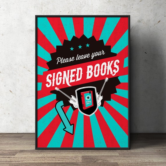 Signed books Sign "ROCKSTAR" (Printable File Only) Bring a book for Mom ...