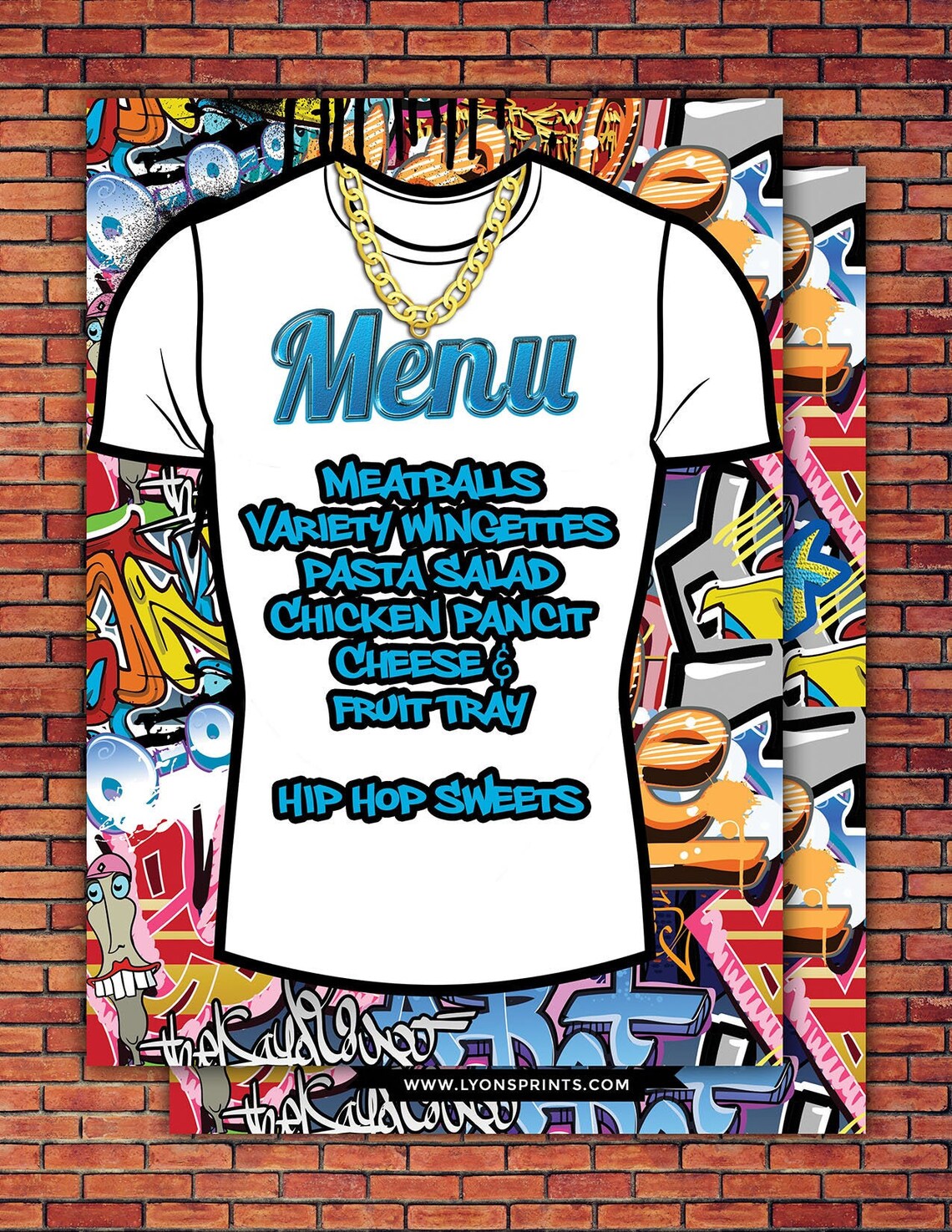 Menu Fresh Prince Birthday Baby Shower Hip Hop Swagger - Etsy