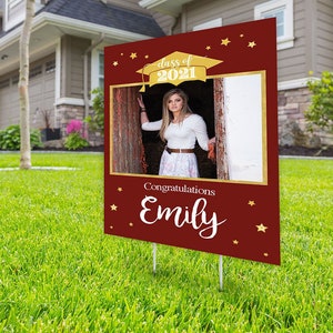 Class of 2022 Graduation, Digital File Only, Photo Yard Sign Design ...
