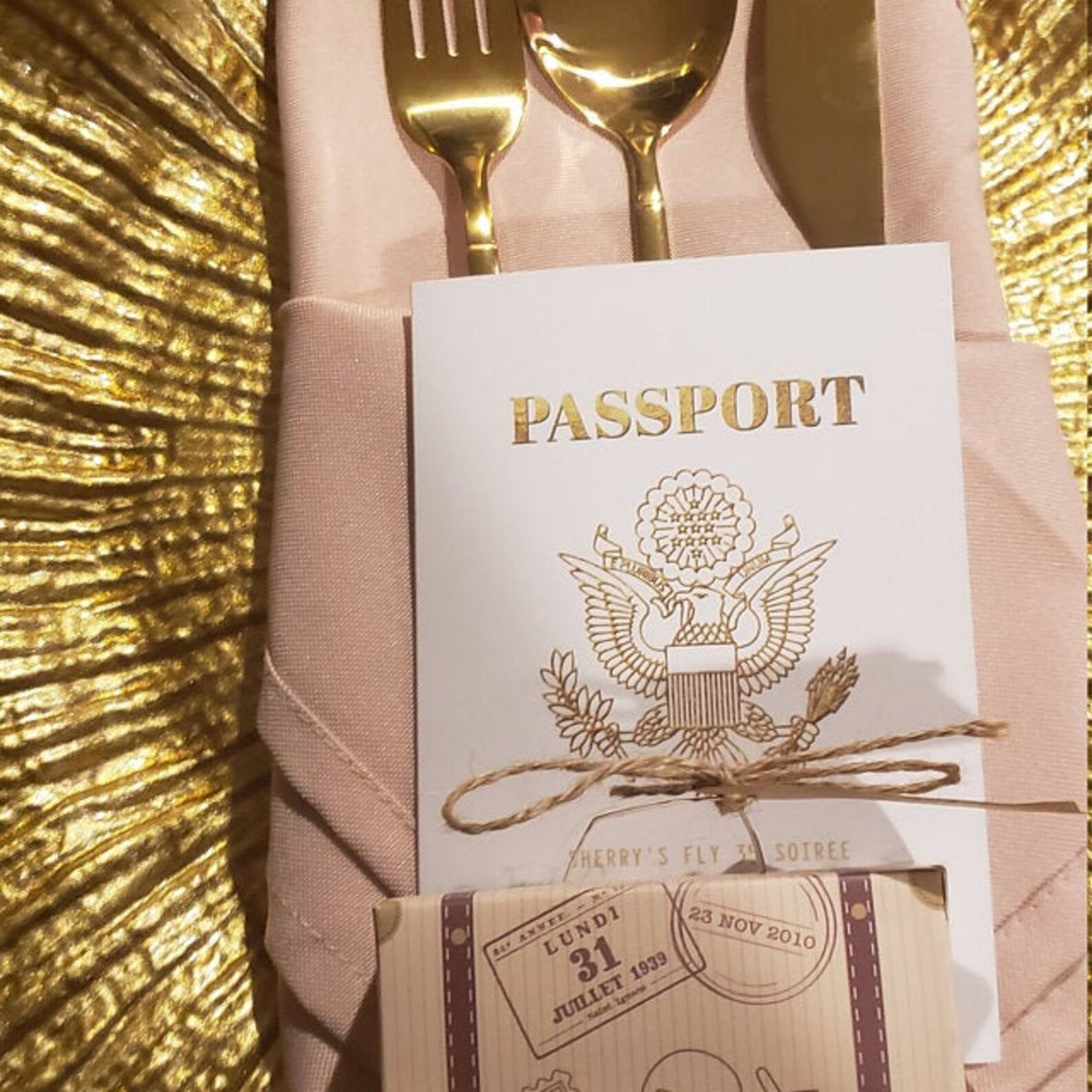 Menu Itinerary Passport Precious Cargo Travel Theme - Etsy