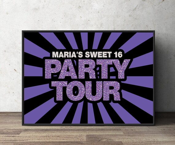 Welcome sign, limo Birthday party, party bus, poster, sign, birthday ...