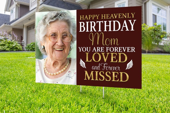 Yard sign, Funeral sign design, Digital file only, memorial sign, happy ...