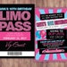 VIP PASS, Limo Pass, Birthday Party, 21st Birthday, Backstage Pass ...