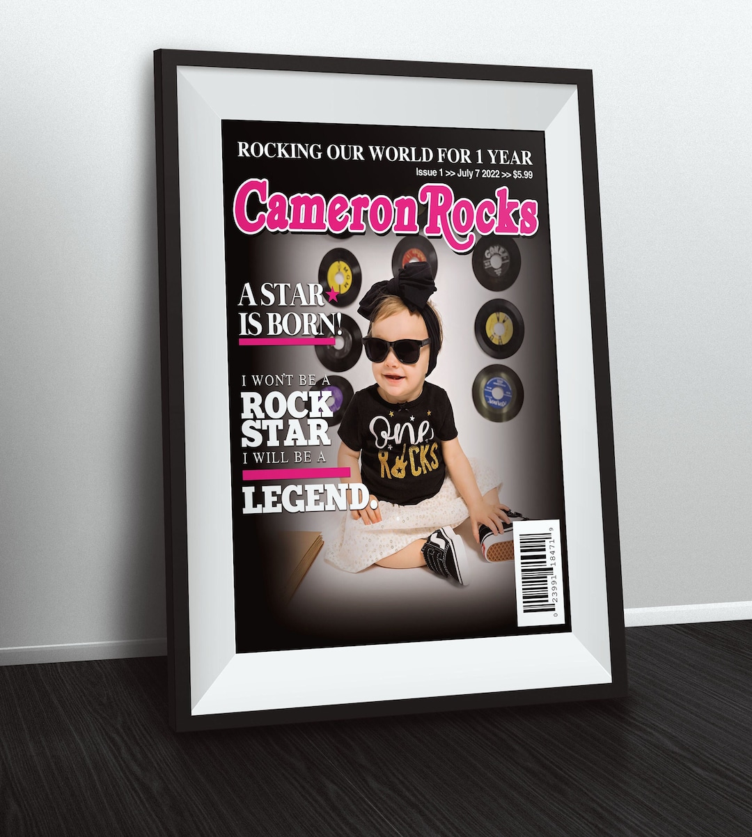 Rock Star Magazine Theme Birthday Poster, Boy Birthday, Rockstar, Baby ...
