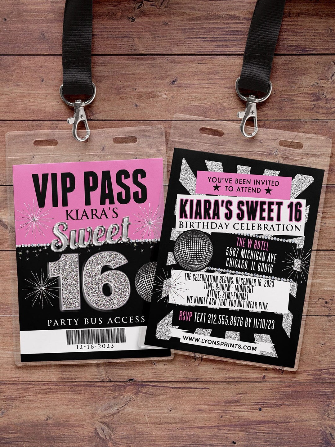 VIP PASS, Limo Pass, Birthday Party, 21st Birthday, Backstage Pass ...