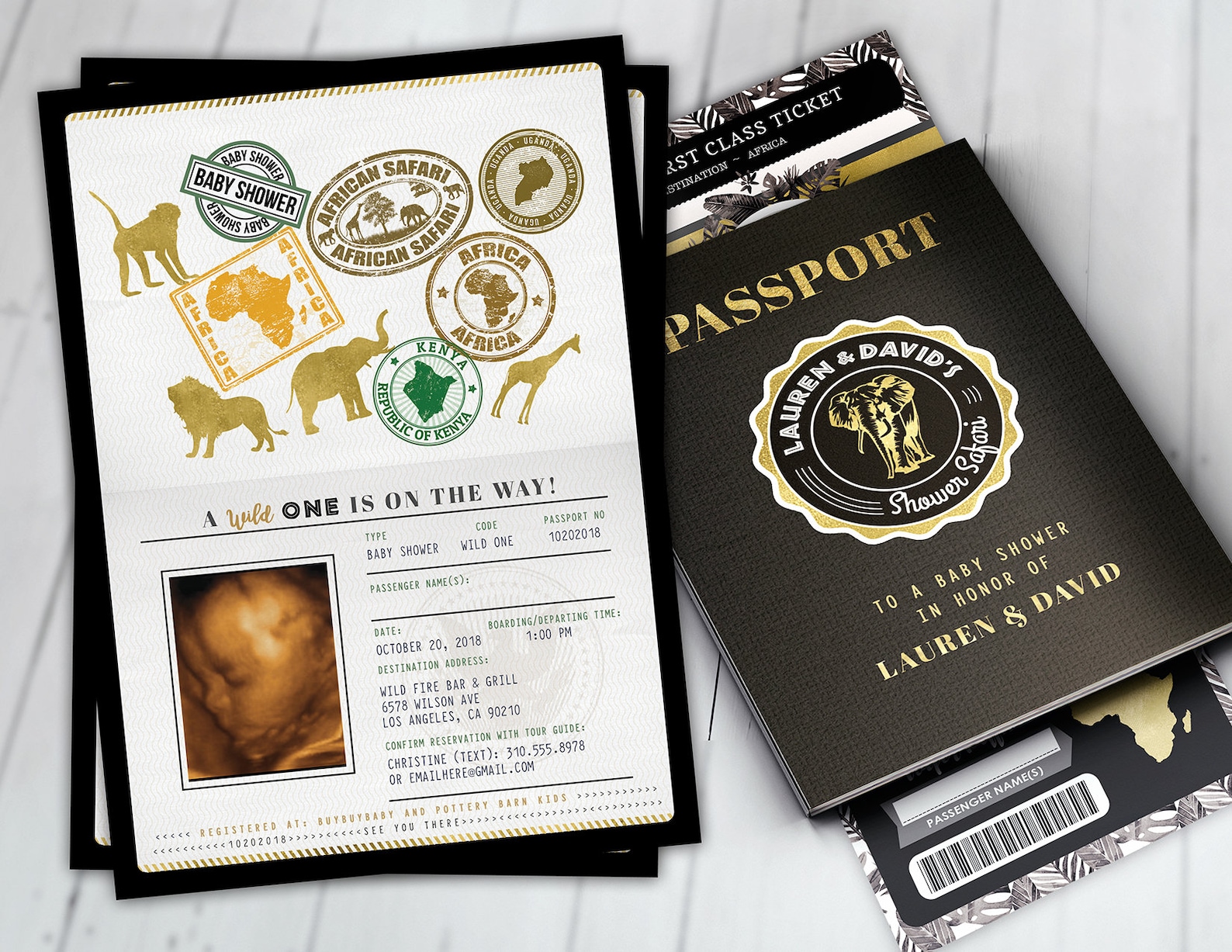 Passport Invitation, Jungle Invitation, Jungle Invite, Safari ...