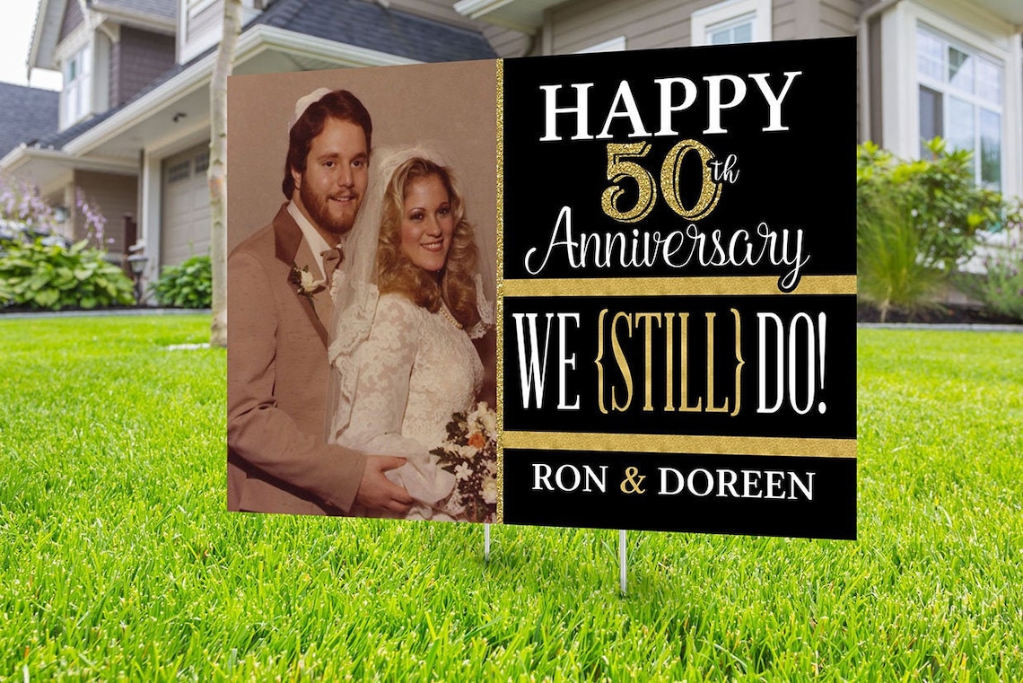 Anniversary Yard Sign Design, Digital File Only, Honk Outdoor Sign ...