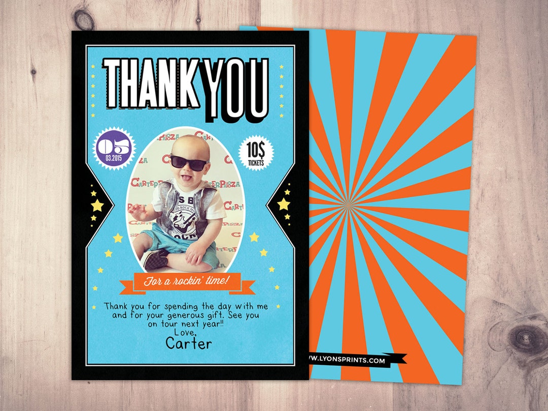 Rockstar Thank You Card – Personalized Digital File - Etsy