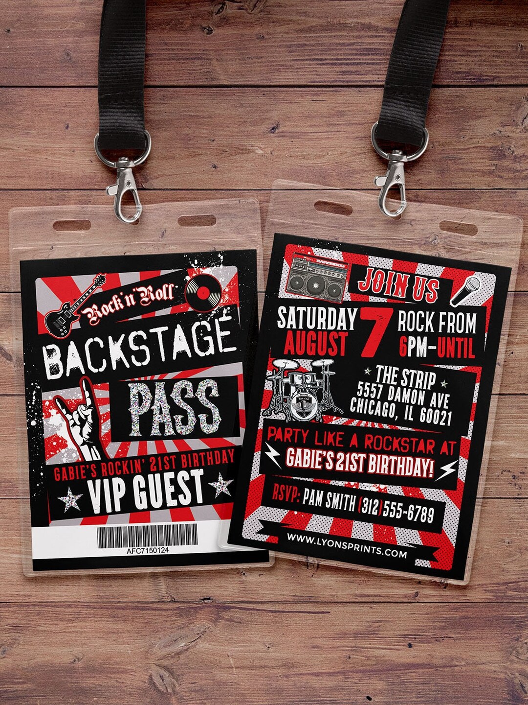 Rockstar, VIP PASS, Backstage Pass, Vip Invitation, Birthday, Pop Star ...