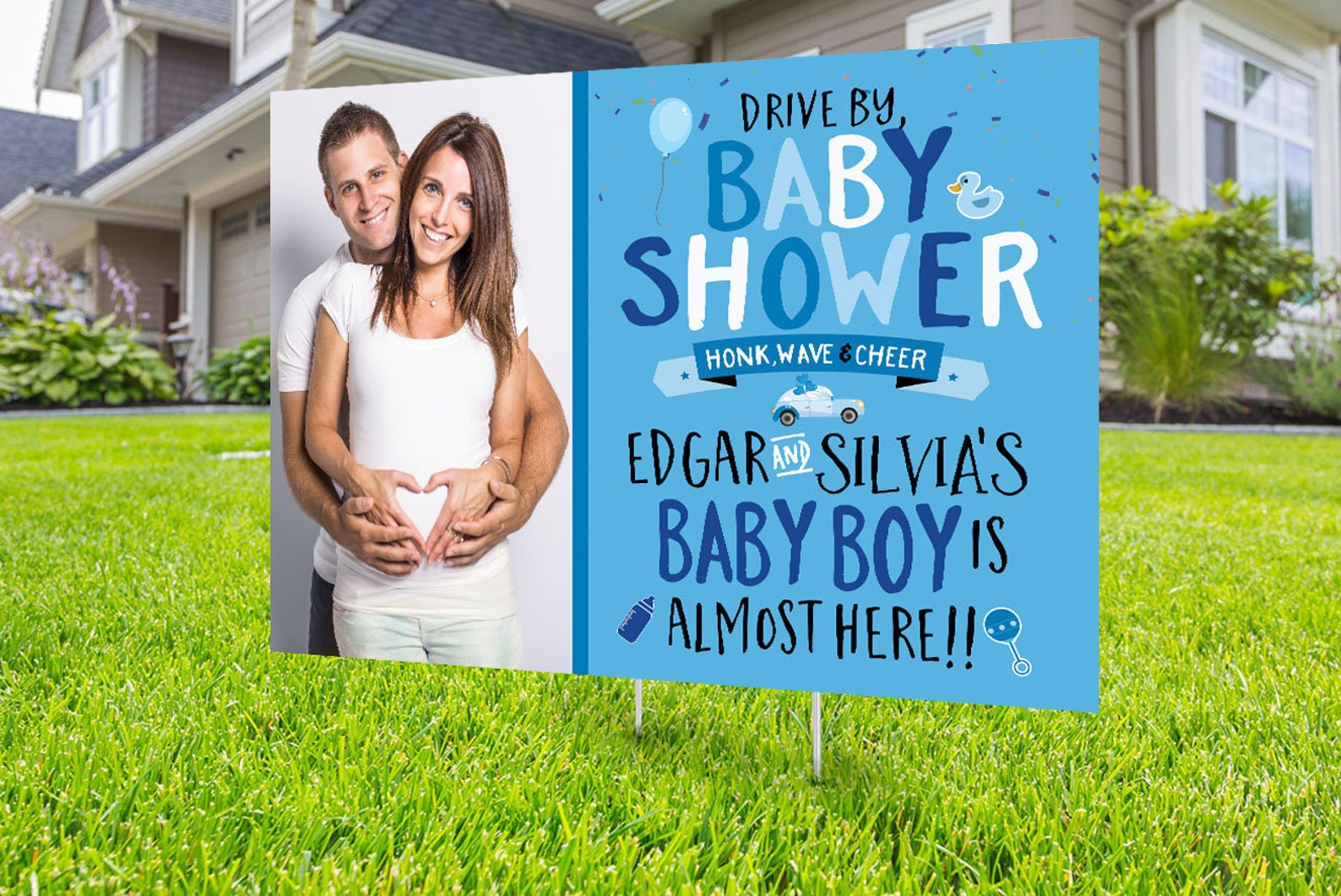 Drive by Baby Shower, Yard Sign Design, Digital File Only, Yard Sign ...