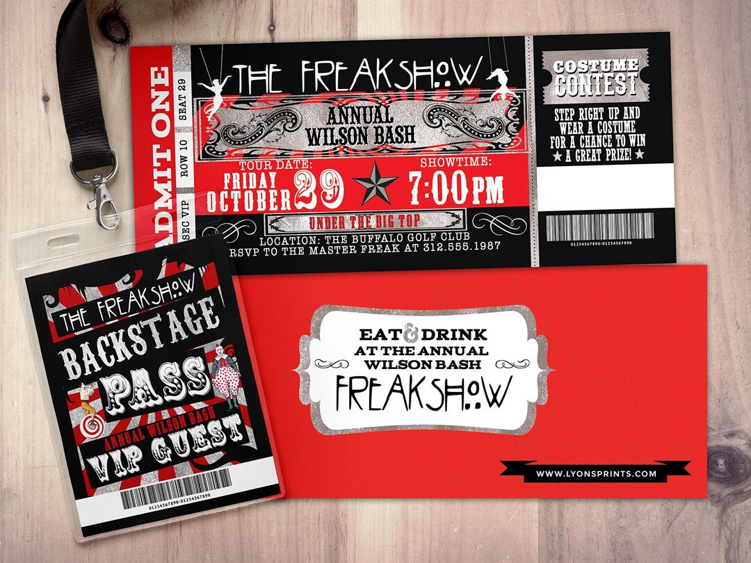 Carnival, Freak Show, Halloween Invite, Halloween Party, Halloween ...