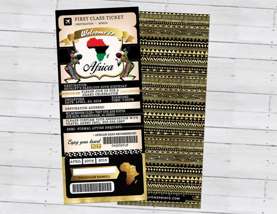 PASSPORT and TICKET Birthday invitation, Bridal Shower invitation ...