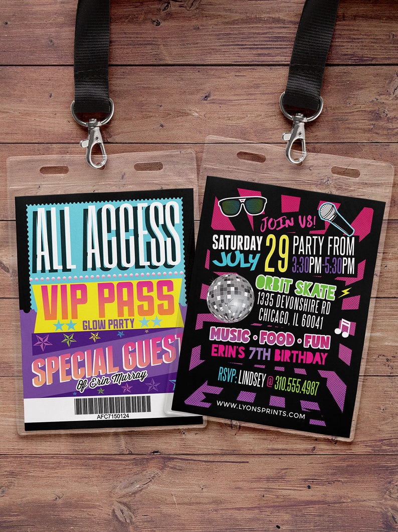 Hip Hop Retro Neon VIP PASS Backstage Pass Vip - Etsy Hip Hop Retro Neon VIP PASS Backstage Pass Vip - Etsy