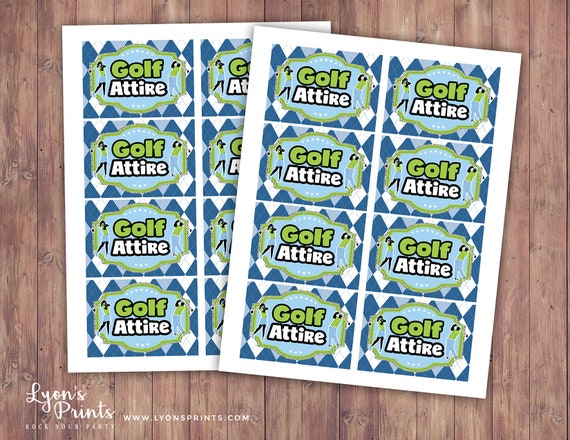 Golf Party Labels Golf Party Favor Golf Label Miniature | Etsy