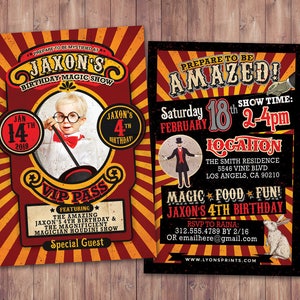 Magic Party Invitation Magic Birthday Invitation Magician Invitation ...