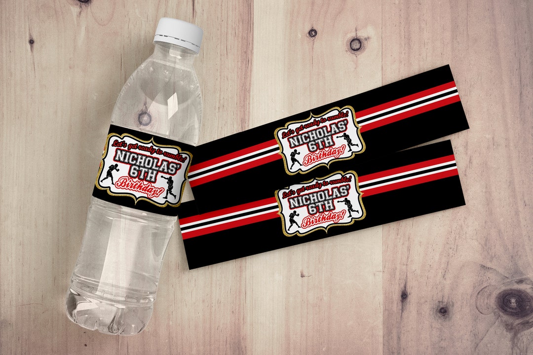 Boxing, Water Bottle Labels, Birthday Party Decor, Boxing Party, Sports ...