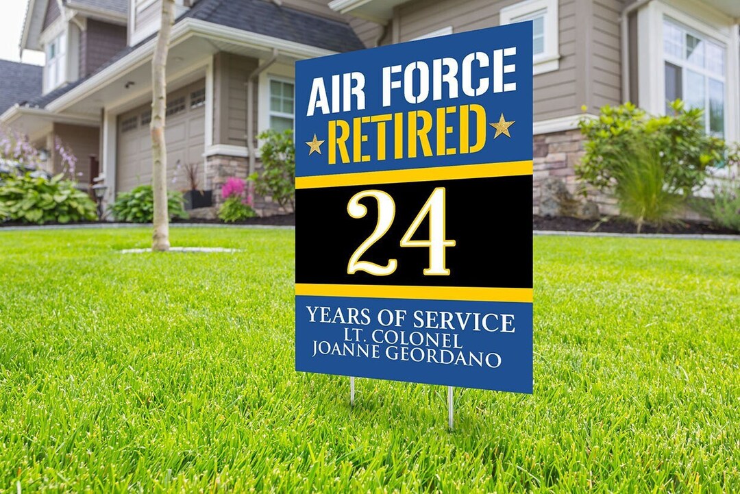Air Force, Navy, Army, Marine, Digital File Only, Retirement Yard Sign ...