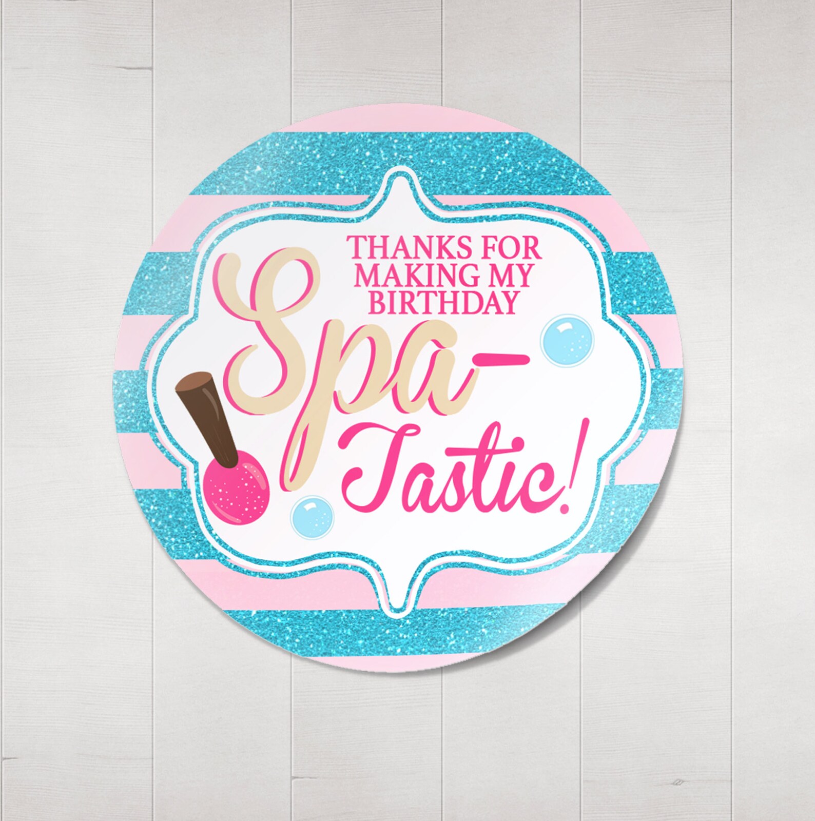 Spa Party Spa Labels Spa Birthday Sticker Mani Pedi - Etsy