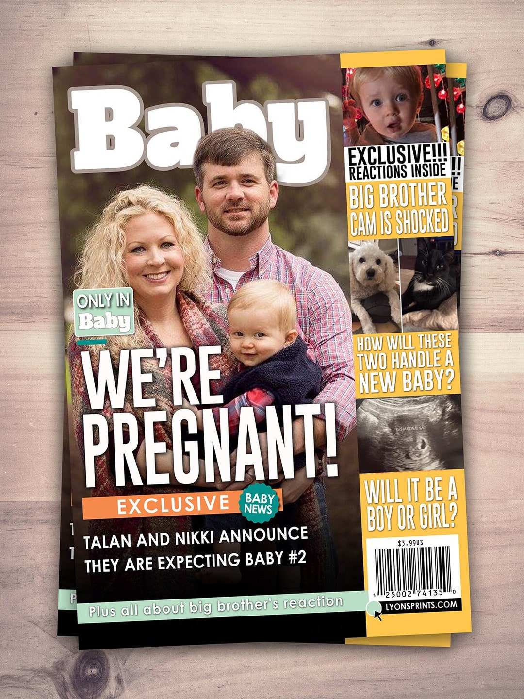 Pregnancy Announcement, Birth Announcement, Baby Announcement, Magazine ...