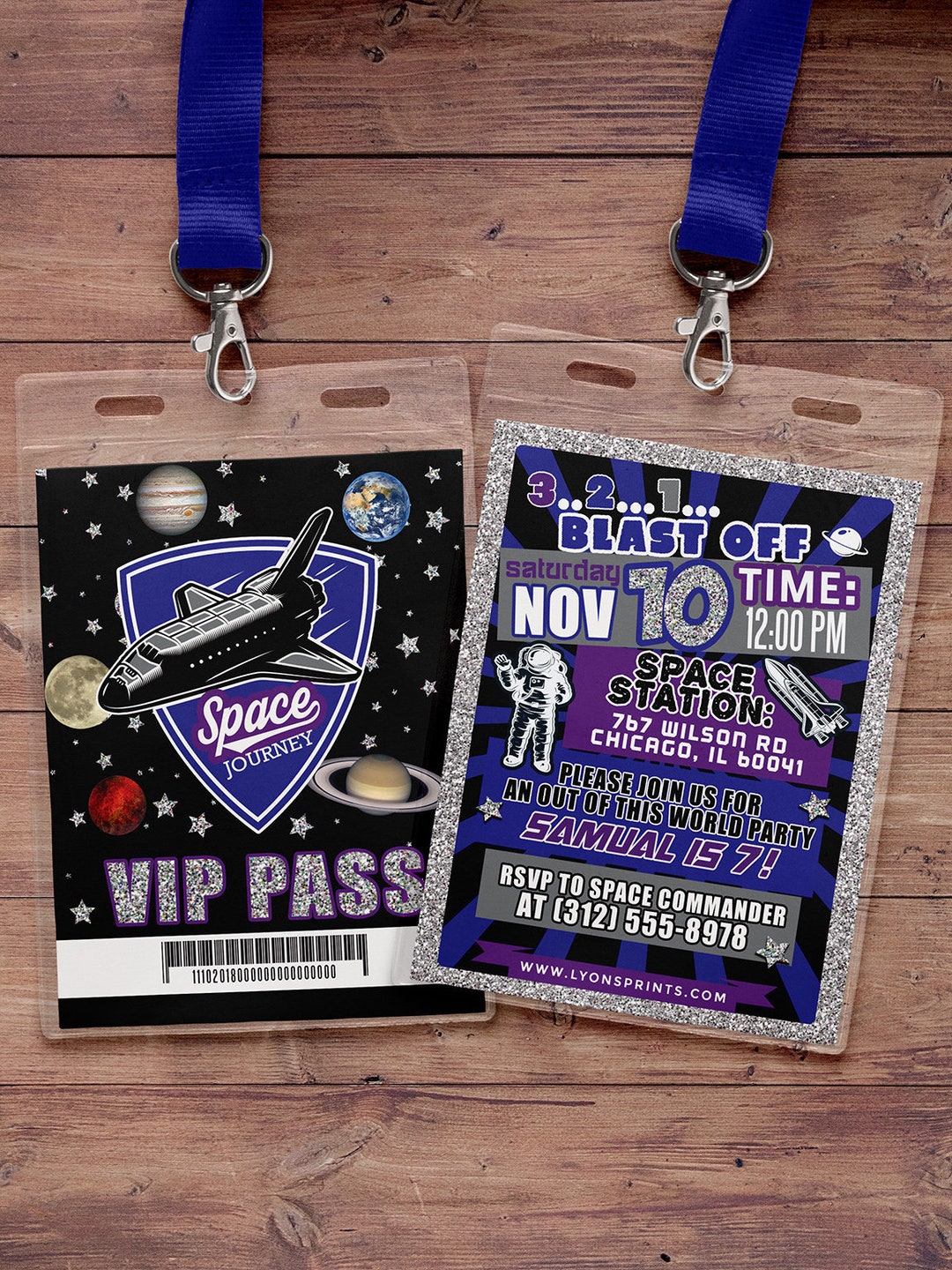 VIP Pass, Outer Space Invitation, Solar System Invitation, Solar System ...