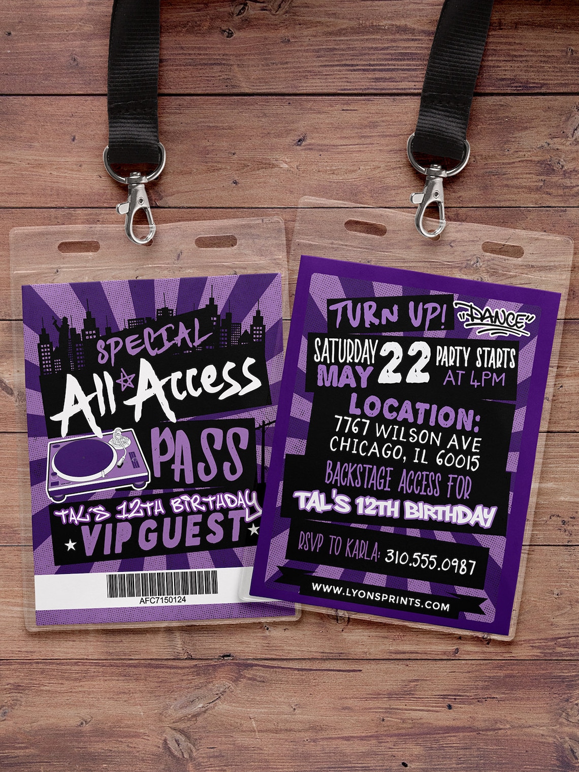 Hip Hop Retro Neon VIP PASS Backstage Pass Vip | Etsy