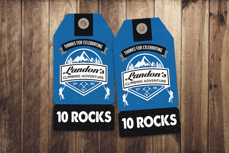 Ready to Rock Rock Climbing Birthday Invite 10 Rocks Ten | Etsy