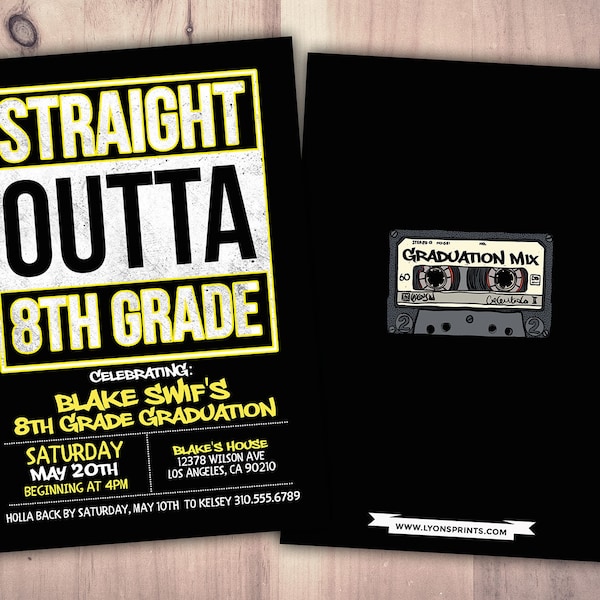 8th Grade Graduation Dinner Invitation - Etsy