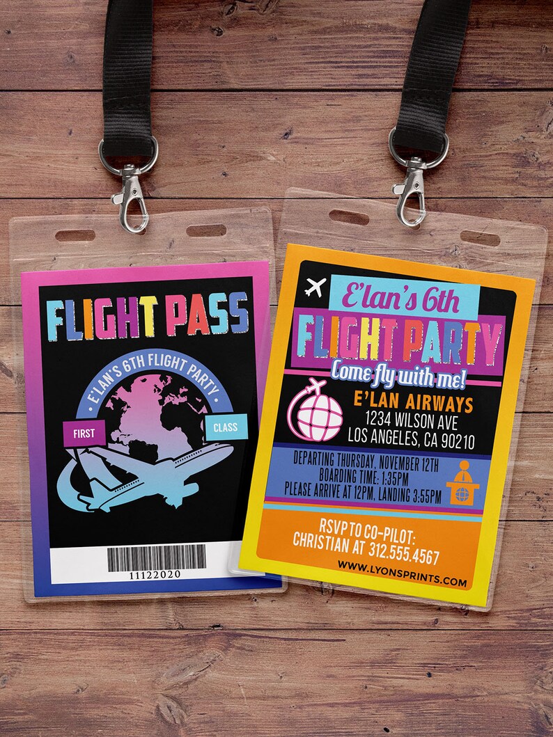 Flying, VIP Pass, Flight Pass, Invitation, Birthday Invitation, Travel ...